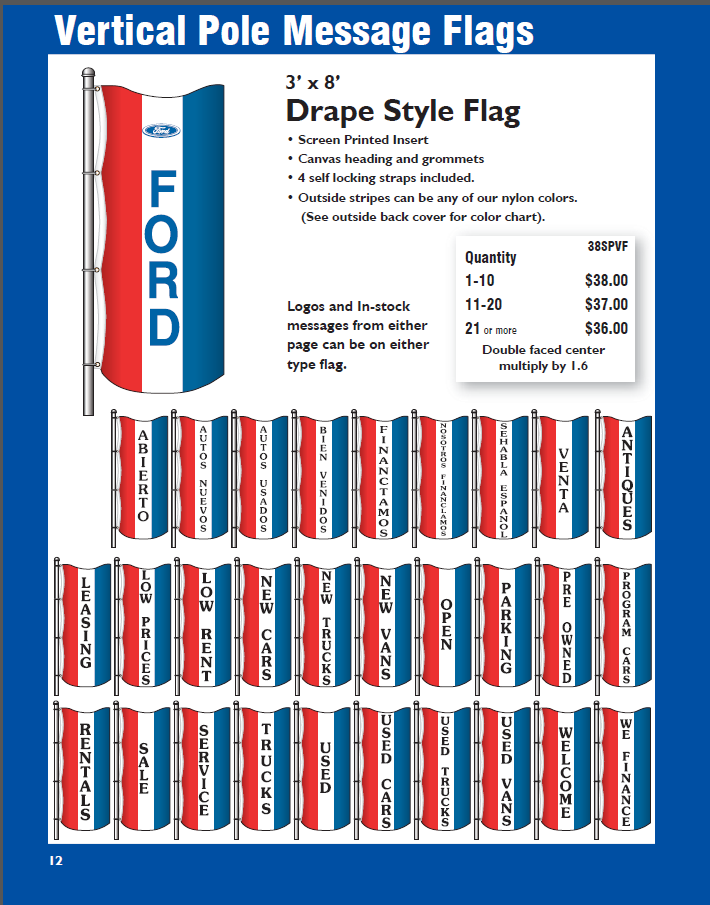 Vertical Pole Message Flags Vertical Pole Message Flags